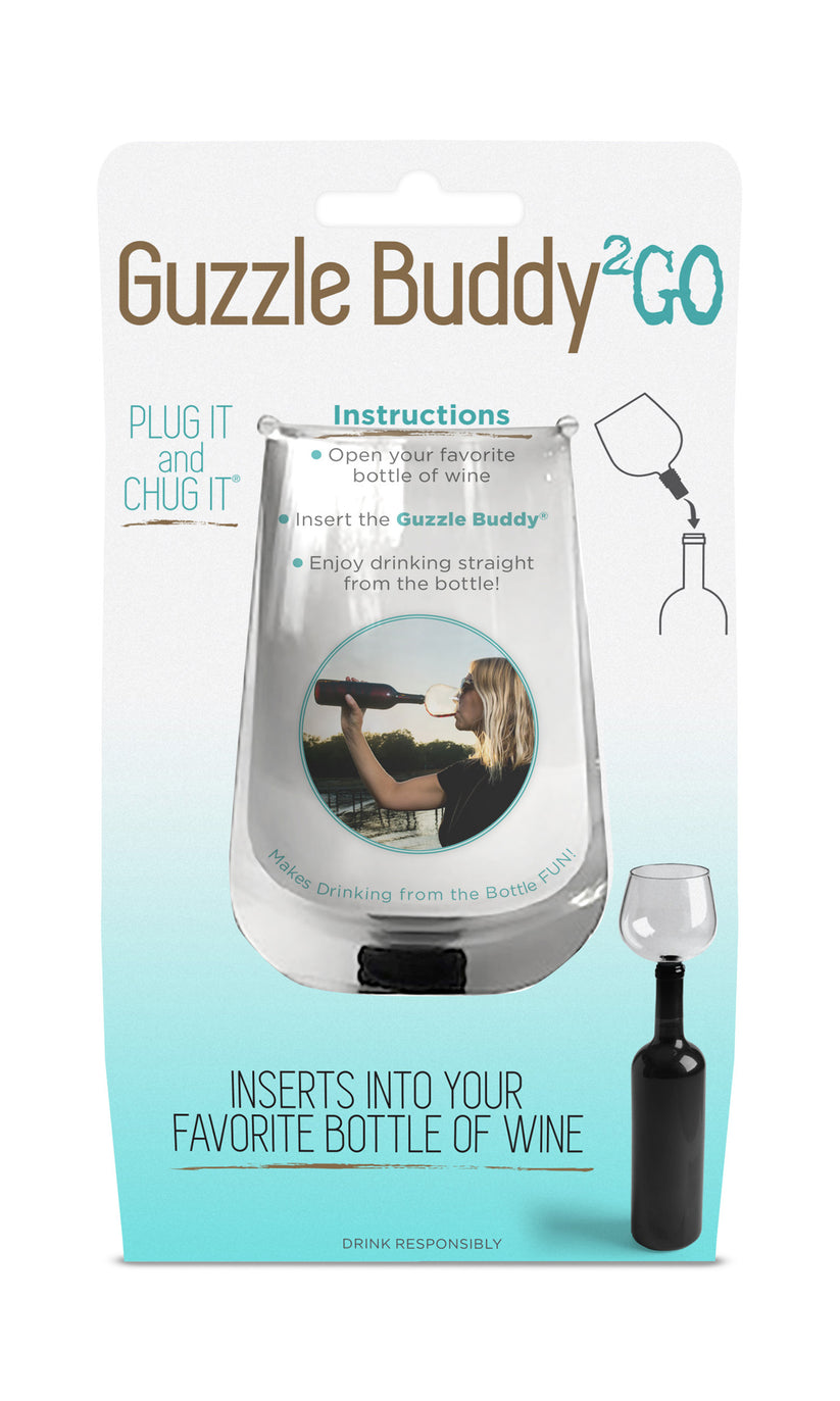 Guzzle Buddy® 2GO Unbreakable - Tritan Plastic Wine Bottle Glass